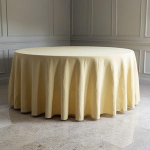 Light Yellow, Butter Yellow Linen Tablecloth for the Holidays, Natural ...