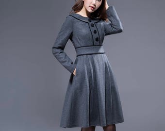Dark gray dress | Etsy