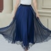 Chiffon Midi Skirt, Summer Chiffon Skirt Women, Blue Swing Circle Skirt ...
