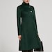 Emerald Green Coat, Vintage Inspired Classic Wool Coat, Winter Coat ...
