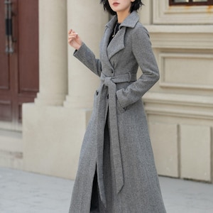 Wool Coat, A Line Coat, Womens Coat, Long Wool Coat, Warm Winter Coat ...