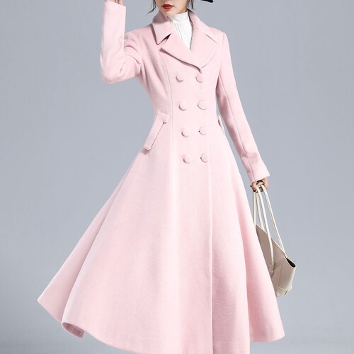 Vintage Inspired Long Wool Princess Coat Women Fit and Flare | Etsy