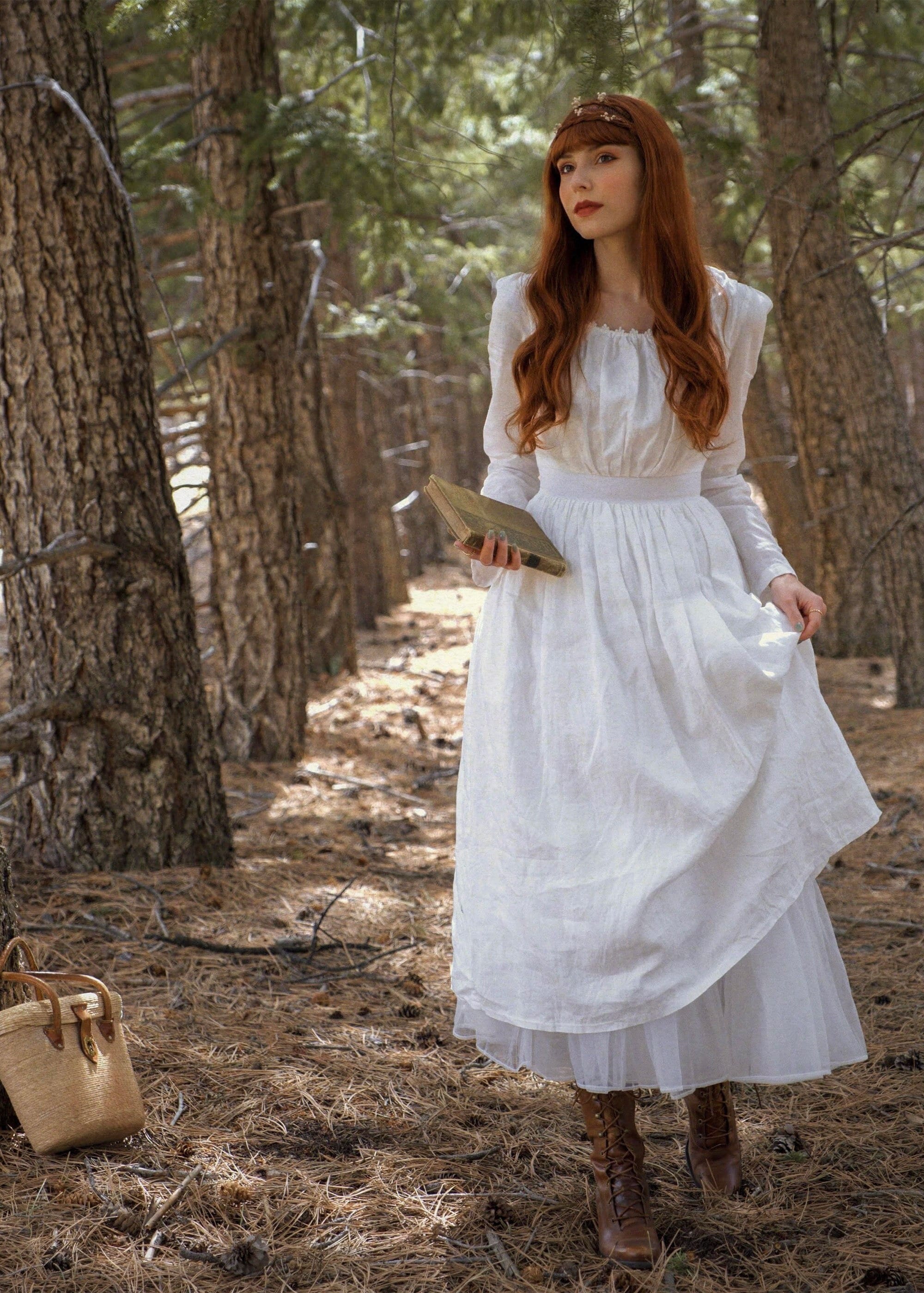 Linen Dress White Linen Midi Dress Modest Linen Dress Long | Etsy