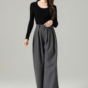 Wool Pants, Wool Palazzo Pants, Winter Wool Pants Women, Wool Culotte ...