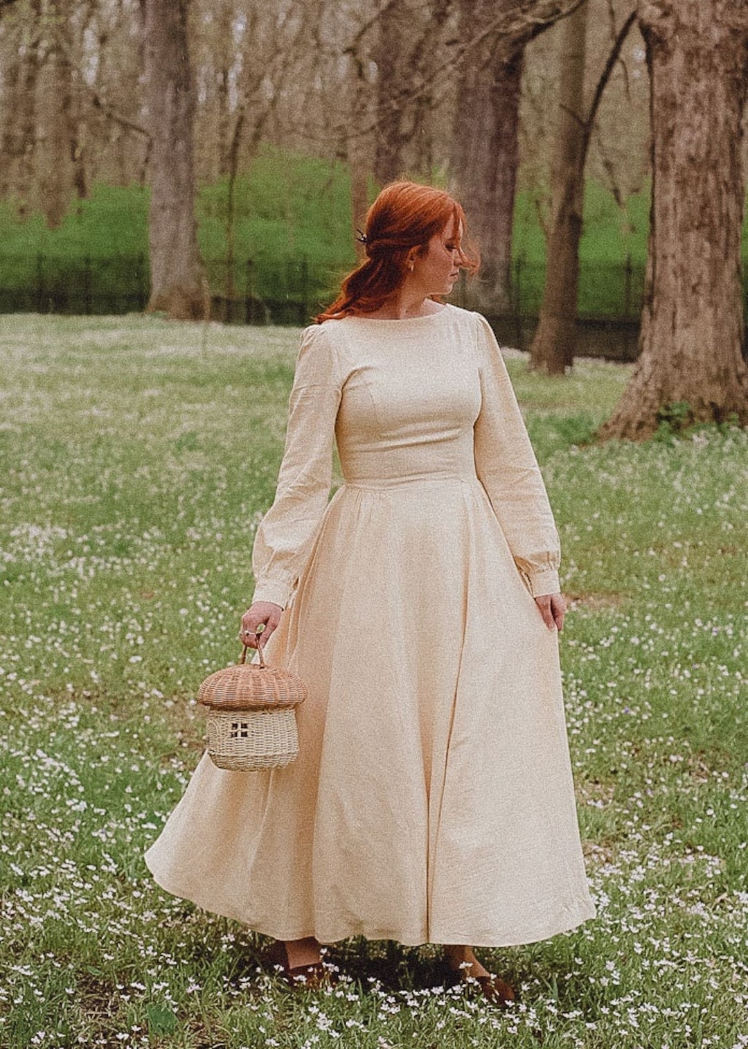 Beige Linen Dress Long Sleeve Linen Maxi Dress Womens Linen - Etsy