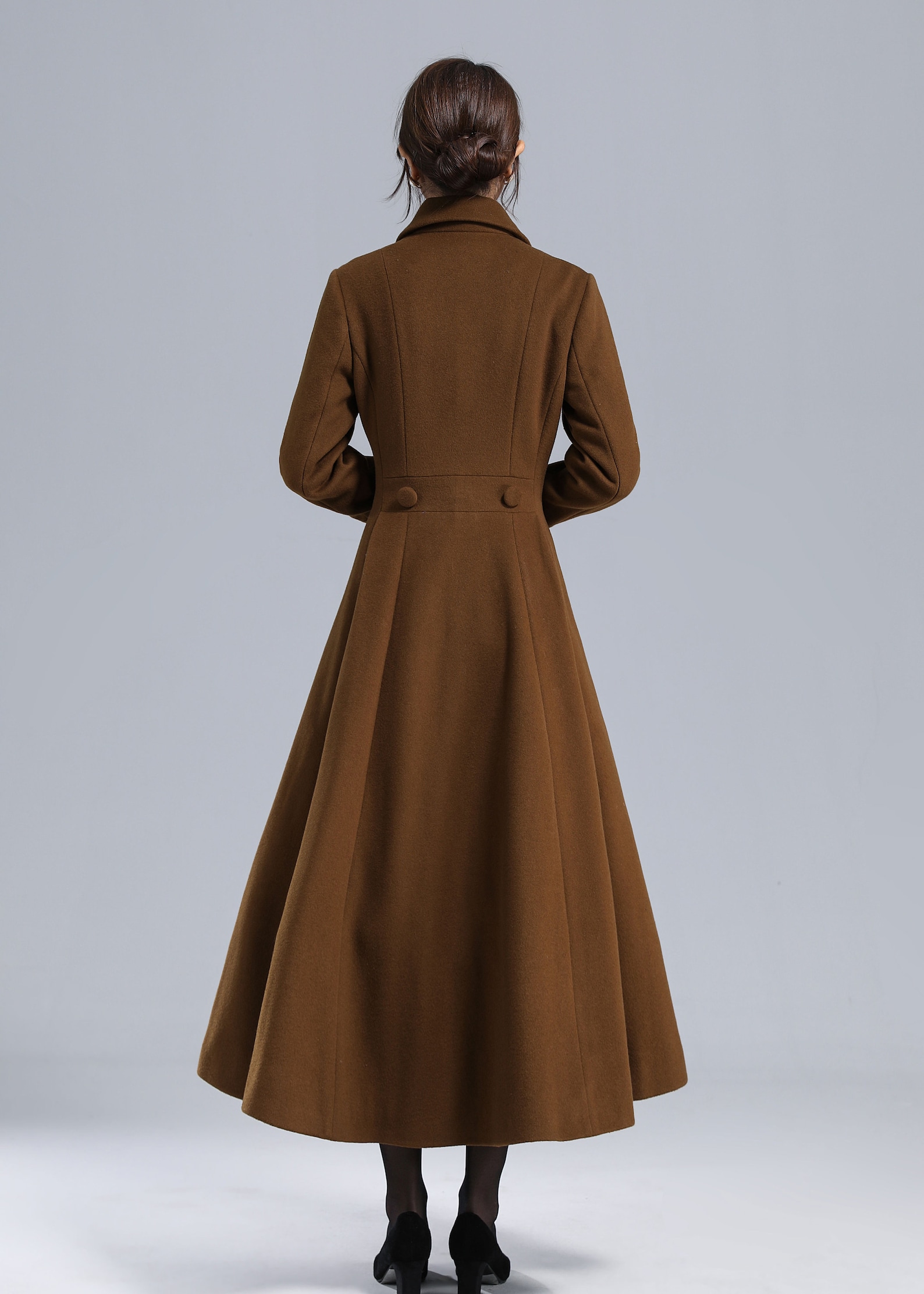 Vintage Inspired Maxi Wool Coat, Women's Wool Coat Women, Warm Winter ...
