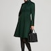 Emerald Green Coat, Vintage Inspired Classic Wool Coat, Winter Coat ...