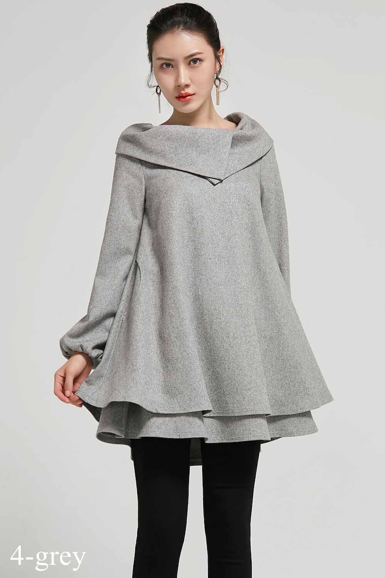 Wool Dress Winter Wool Tunic Dress Women Red Swing Wool - Etsy