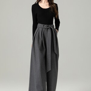Wool Pants, Wool Palazzo Pants, Winter Wool Pants Women, Wool Culotte ...