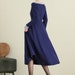 Wool Dress Blue Wool Dress Midi Dress A-line Dress Autumn - Etsy