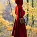 A Little Red Riding Hood Wool Coat, Long Wool Coat, Vintage Inspired ...
