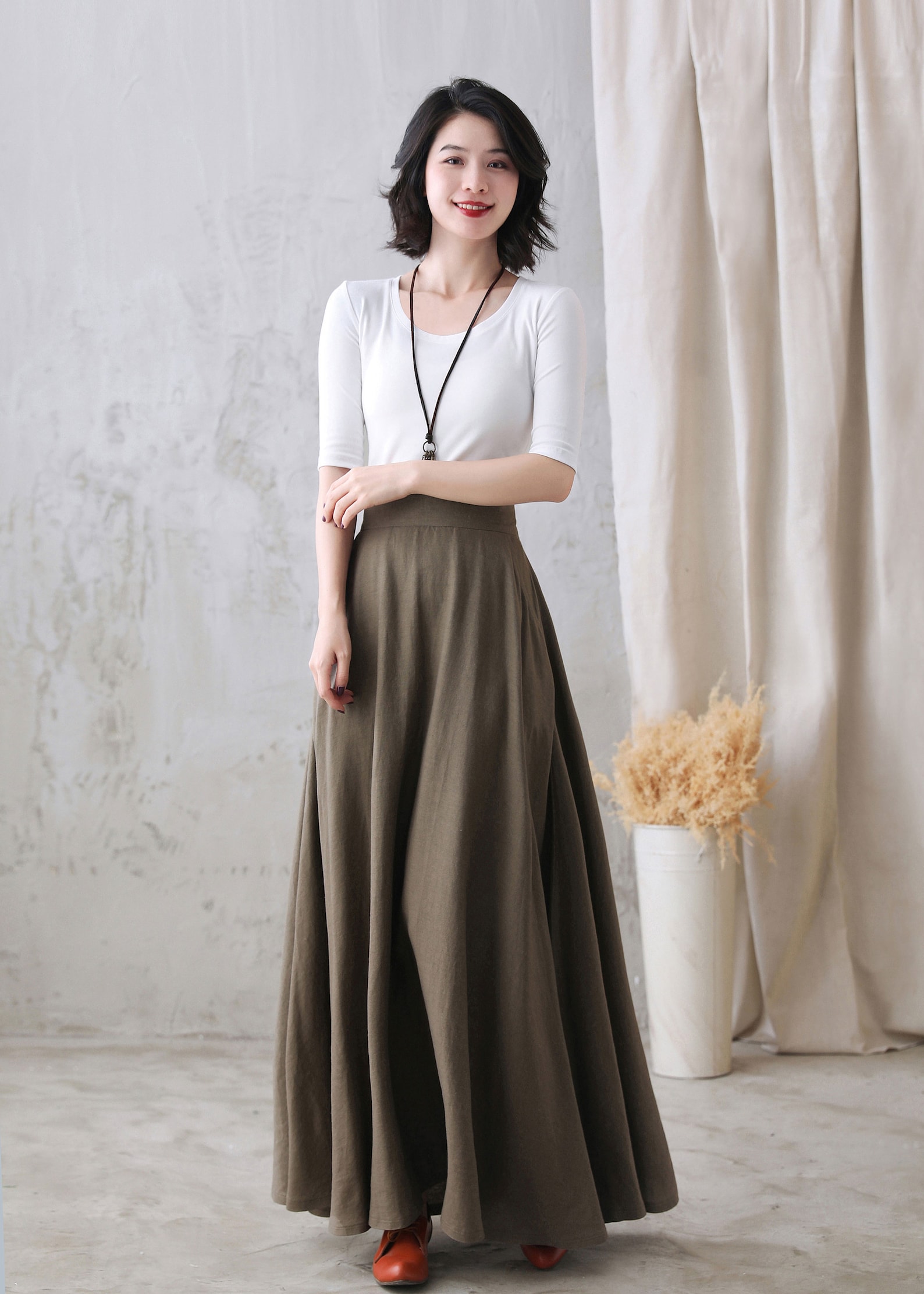 Long Linen Skirt Linen Maxi Skirt for Women A Line Long - Etsy