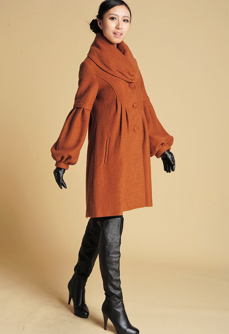 Vintage Inspired Wool Coat Winter Coat Womens Winter Etsy