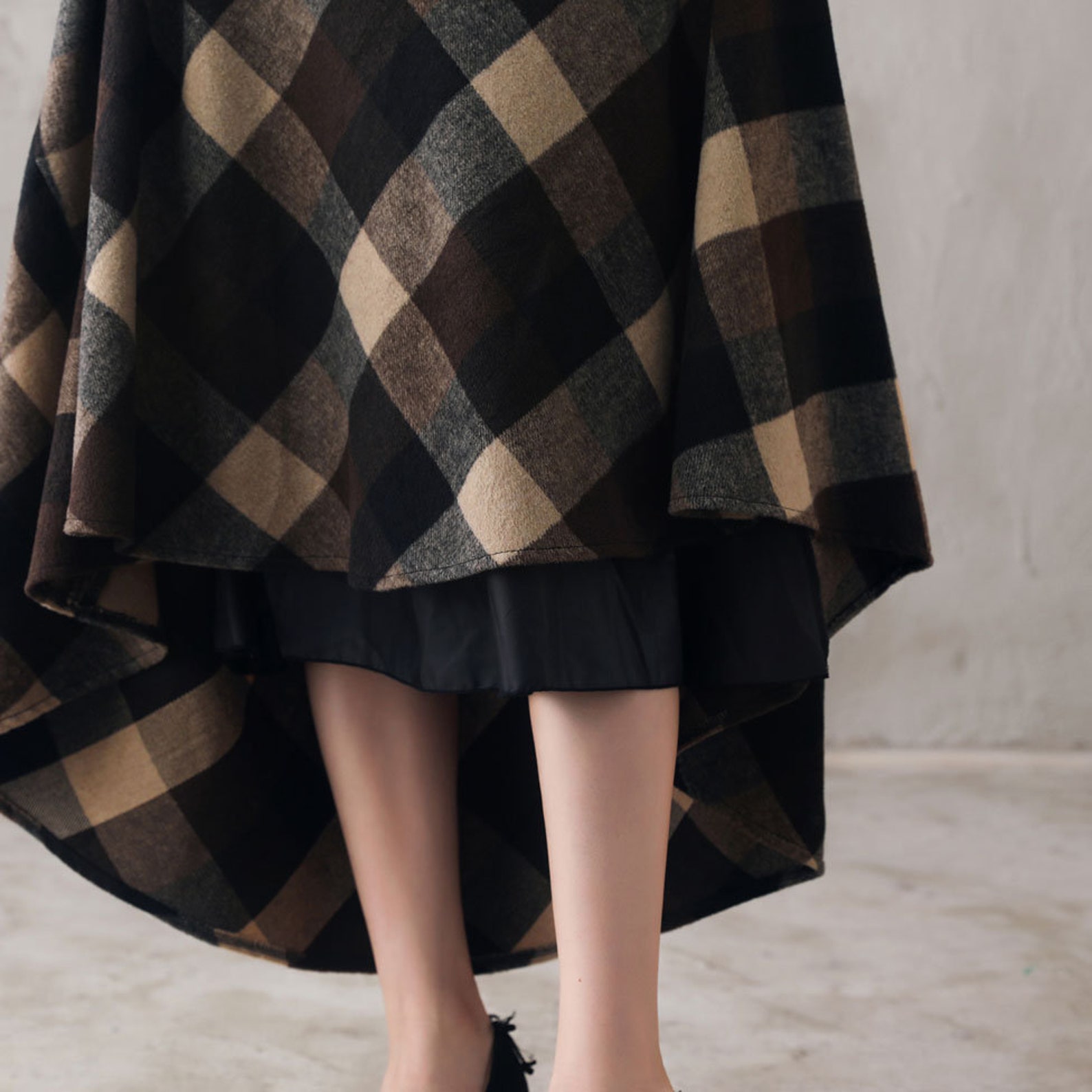 Tartan Long Wool Skirt Women Wool Maxi Skirt Plaid Wool | Etsy