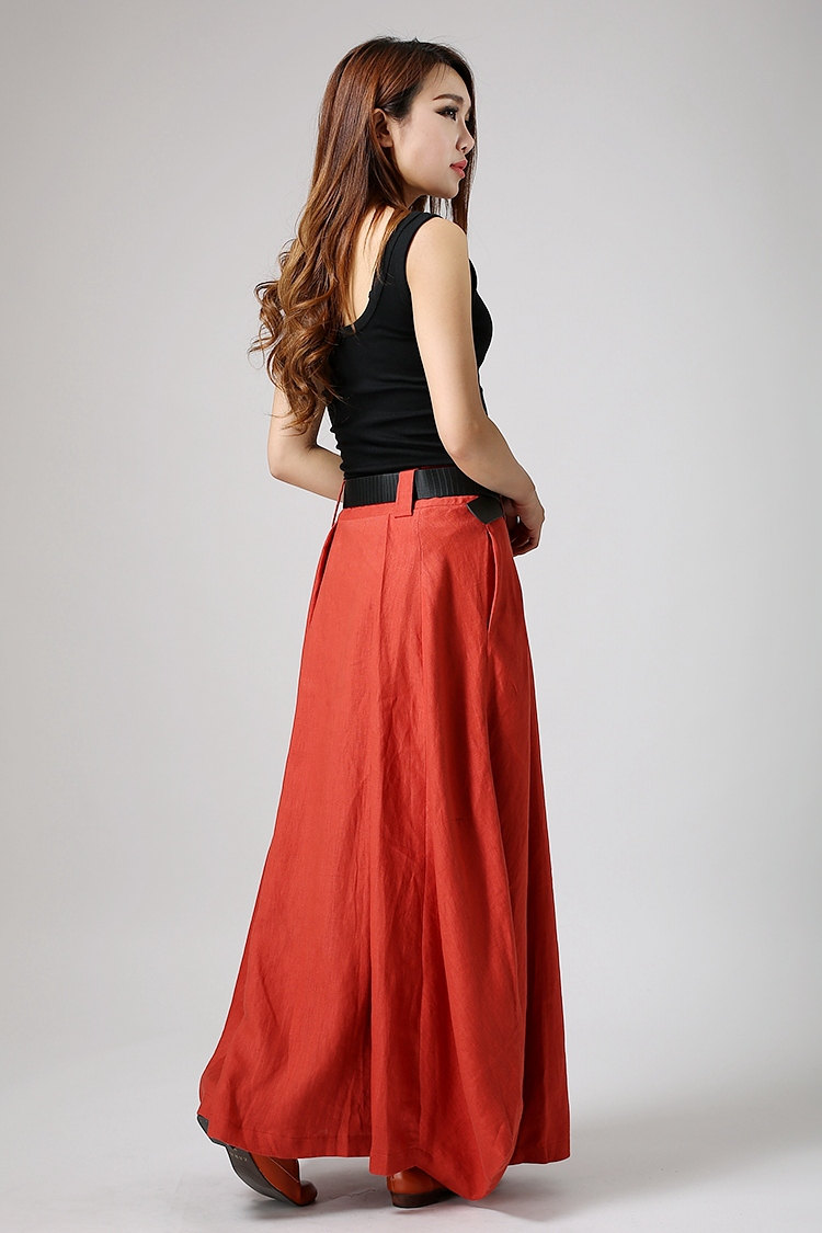 Long Linen Skirt, Maxi Linen Skirt, Linen Skirt, Long Lagenlook Skirt ...