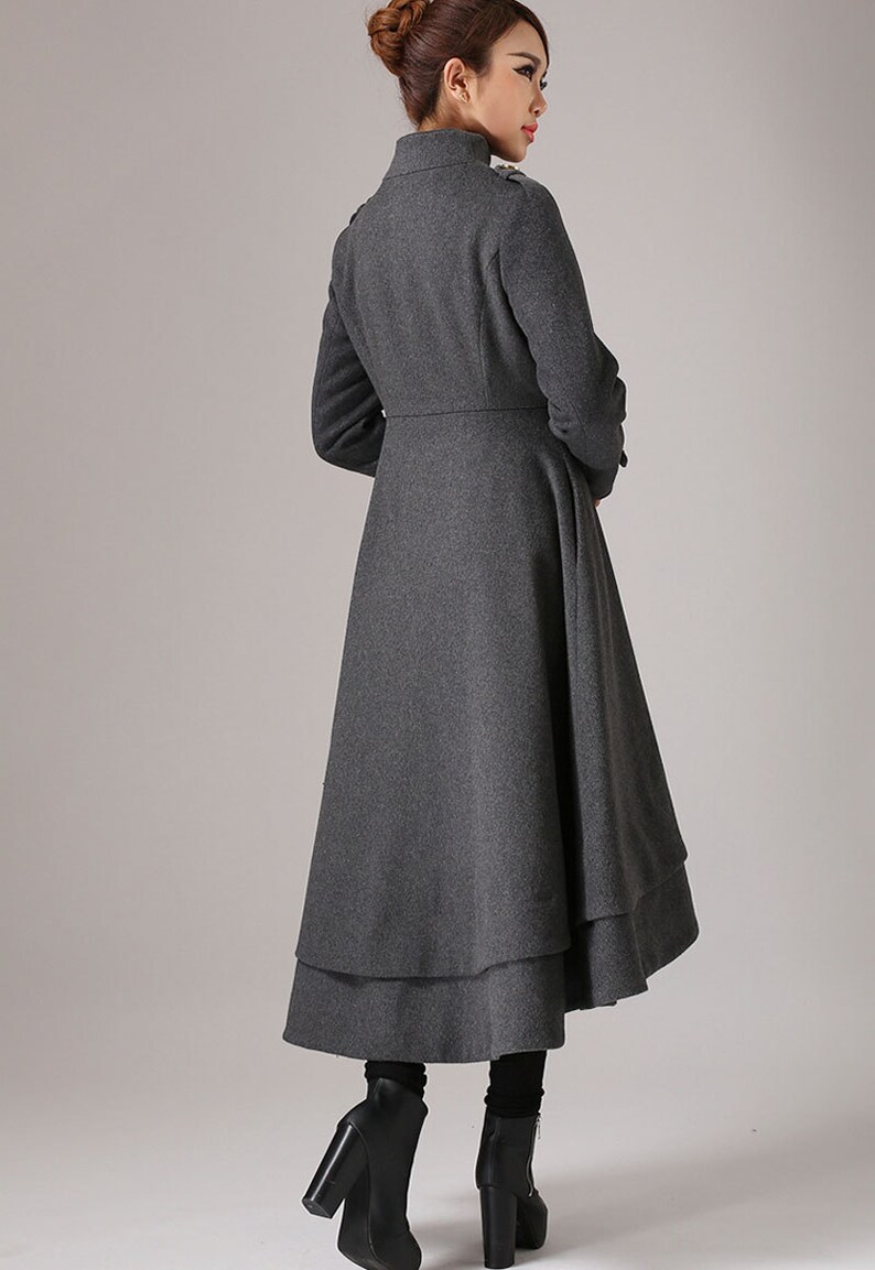 Swing Coat Womens Coats Gray Coat Wool Coat Plus Size Etsy
