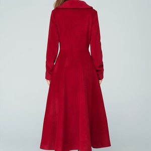 Red Wool Coat, Princess Coat, Winter Coat, Red Coat, Long Wool Coat ...