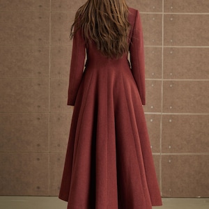 Women Maxi Wool Coat, Winter Warm Long Coat, Swing Coat Dress, Princess ...