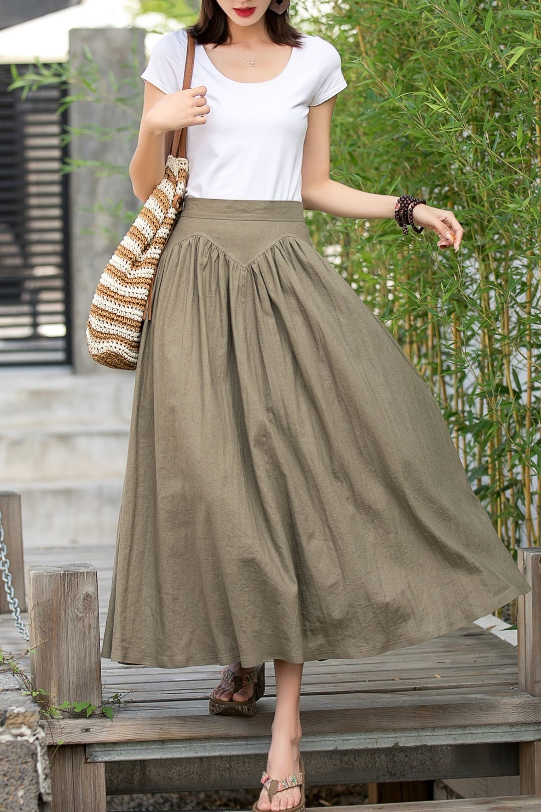 Maxi Linen Skirt, A Line Skirt, Summer Linen Skirt, Linen Skirt for ...