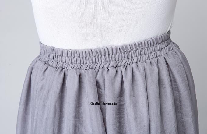 Summer Gray Swing Chiffon Skirt Long Skirts for Women High - Etsy