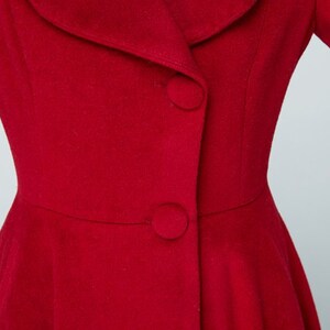 Red Wool Coat, Princess Coat, Winter Coat, Red Coat, Long Wool Coat ...