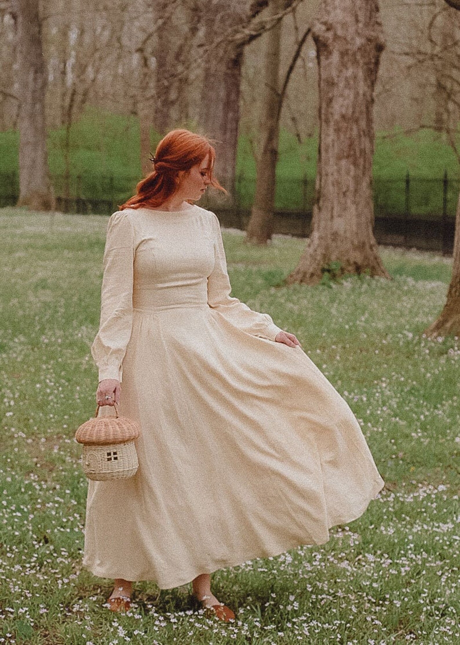 Beige Linen Dress Long Sleeve Linen Maxi Dress Womens Linen - Etsy