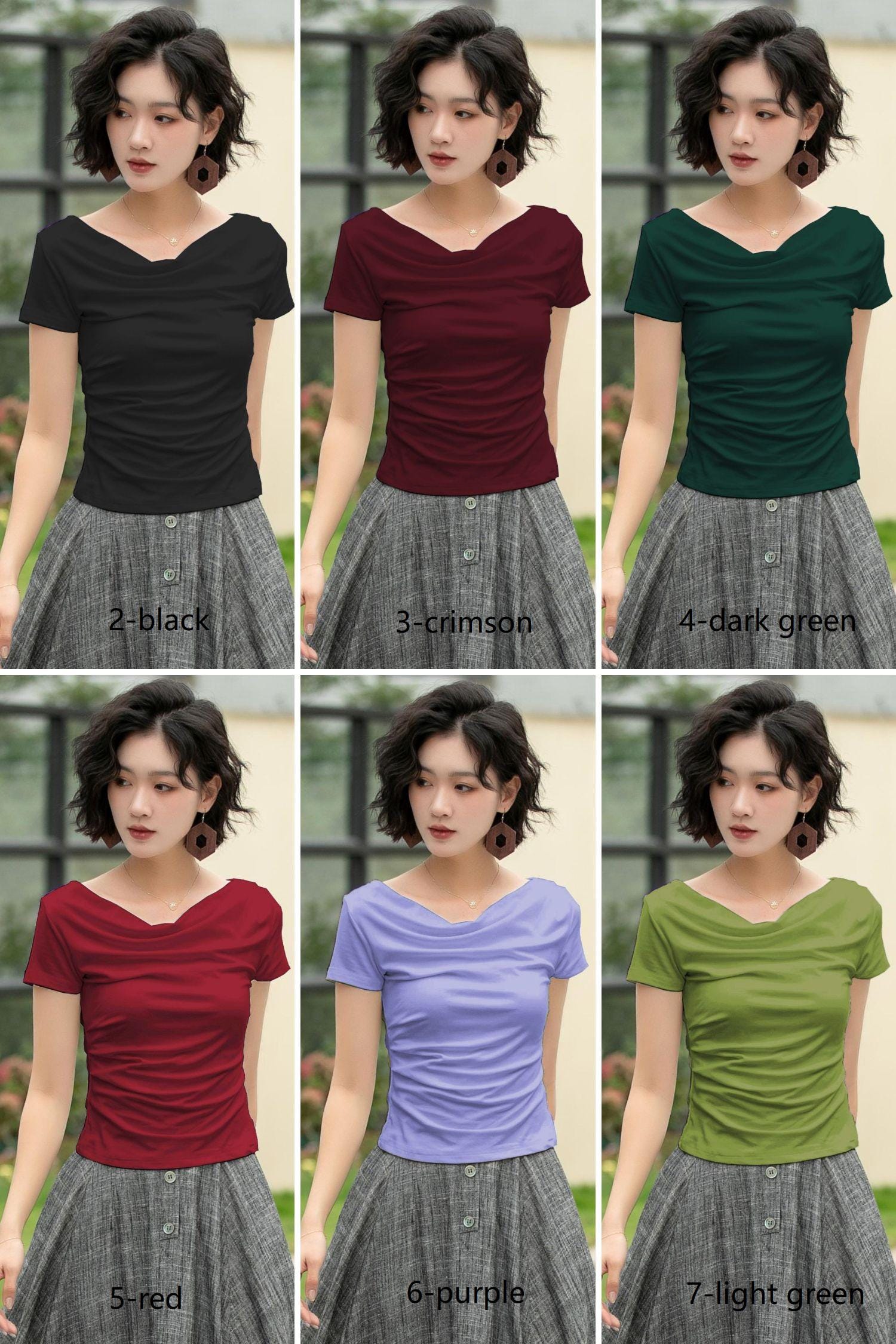 Women Summer Knit Cotton Tops, Casual White Knit Tops, Slim Waist Tops ...