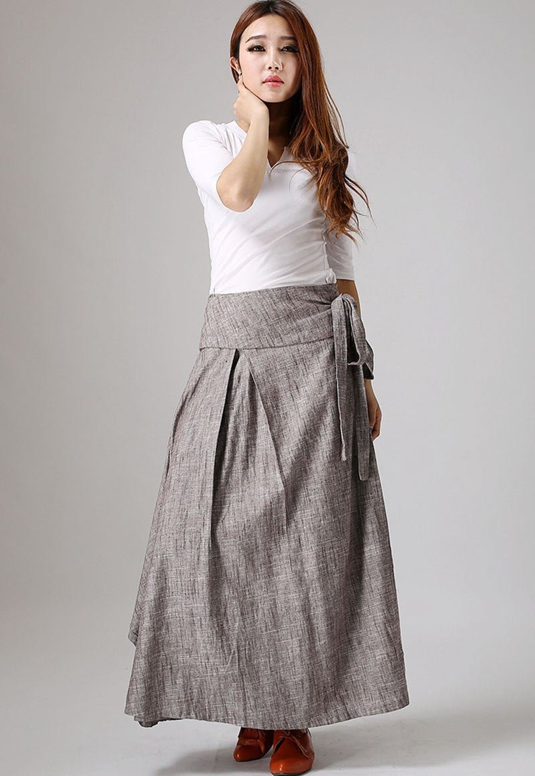 Linen Skirt Pockets, Linen Skirt, Wrap Skirt, Linen Wrap Skirt, Maxi ...