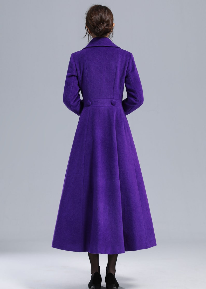 Vintage Inspired Purple Wool Trench Coat Women Princess Coat - Etsy