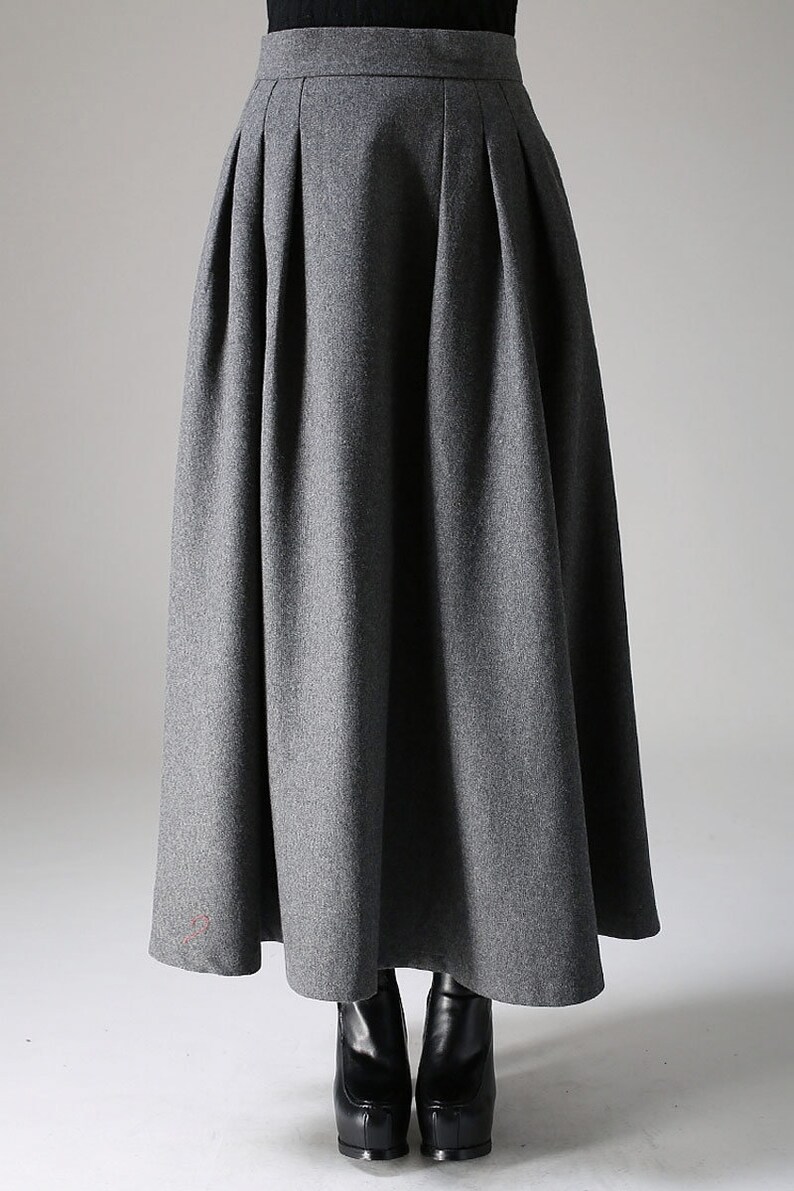 Wool Skirt A Line Maxi Skirt Winter Skirt Women Long Wool Etsy