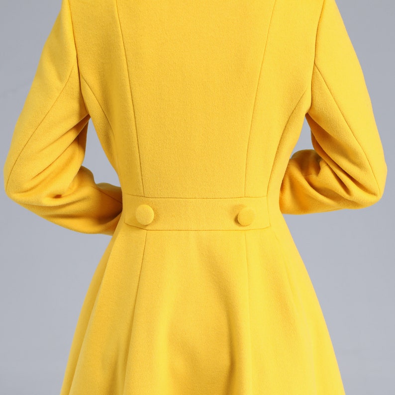 Winter Long Wool Coat Women Yellow Wool Coat Warm Long Coat - Etsy