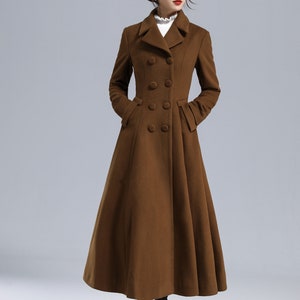 Vintage Inspired Maxi Wool Coat, Women's Wool Coat Women, Warm Winter ...