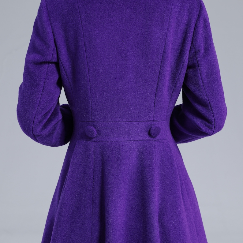 Vintage Inspired Purple Wool Trench Coat Women Princess Coat - Etsy