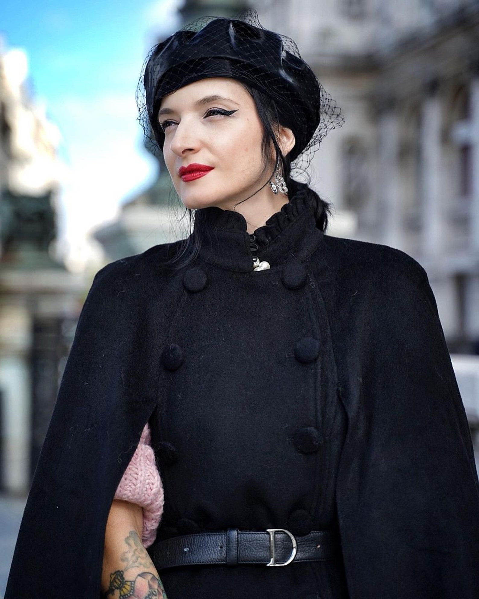 Black Wool Cape Coat for Women Plus Size Wool Cape Cloak - Etsy