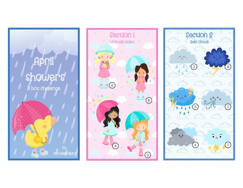 April Showers Savings Challenge – A6 Cash Envelopes Budget Binder - Etsy