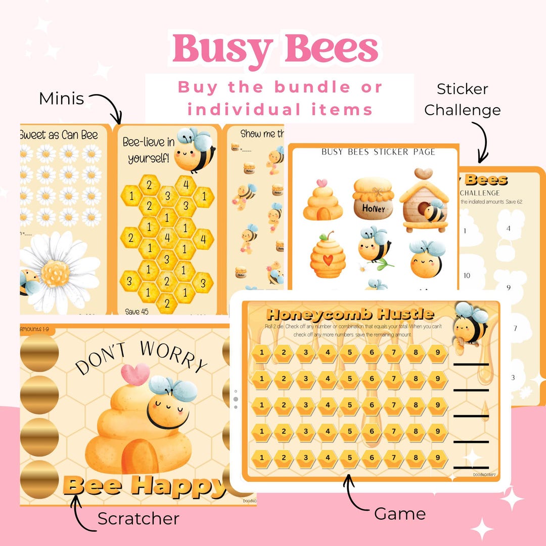 Busy Bees Savings Challenge Bundle - Etsy