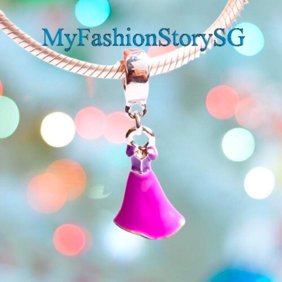 Disney Princess Rapunzel's Dress Dangle Charm Fit Bracelets Necklace ...