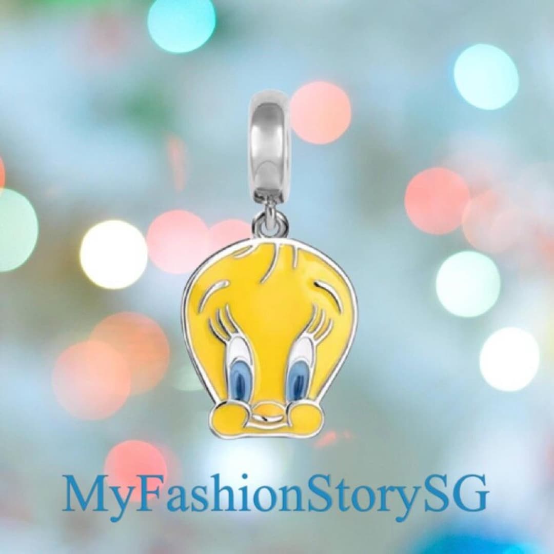 Exquisite Looney Tunes Tweety Bird Dangle Charm Fit Bracelet Necklace ...