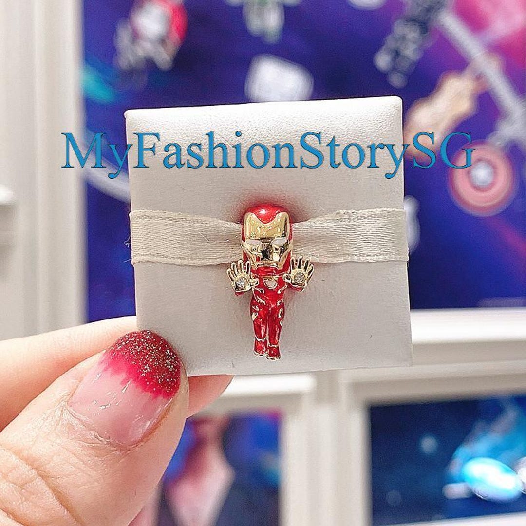 Marvel Superhero Iron Man Charm Fit Bracelets Necklace Pendant Beads ...