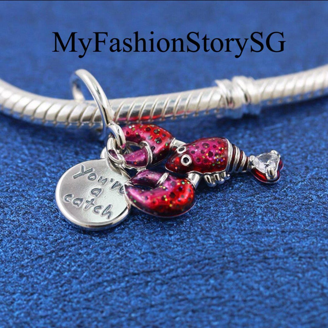 Lobster Dangle Charm Fit Bracelet Necklace Pendant DIY Women Fashion ...