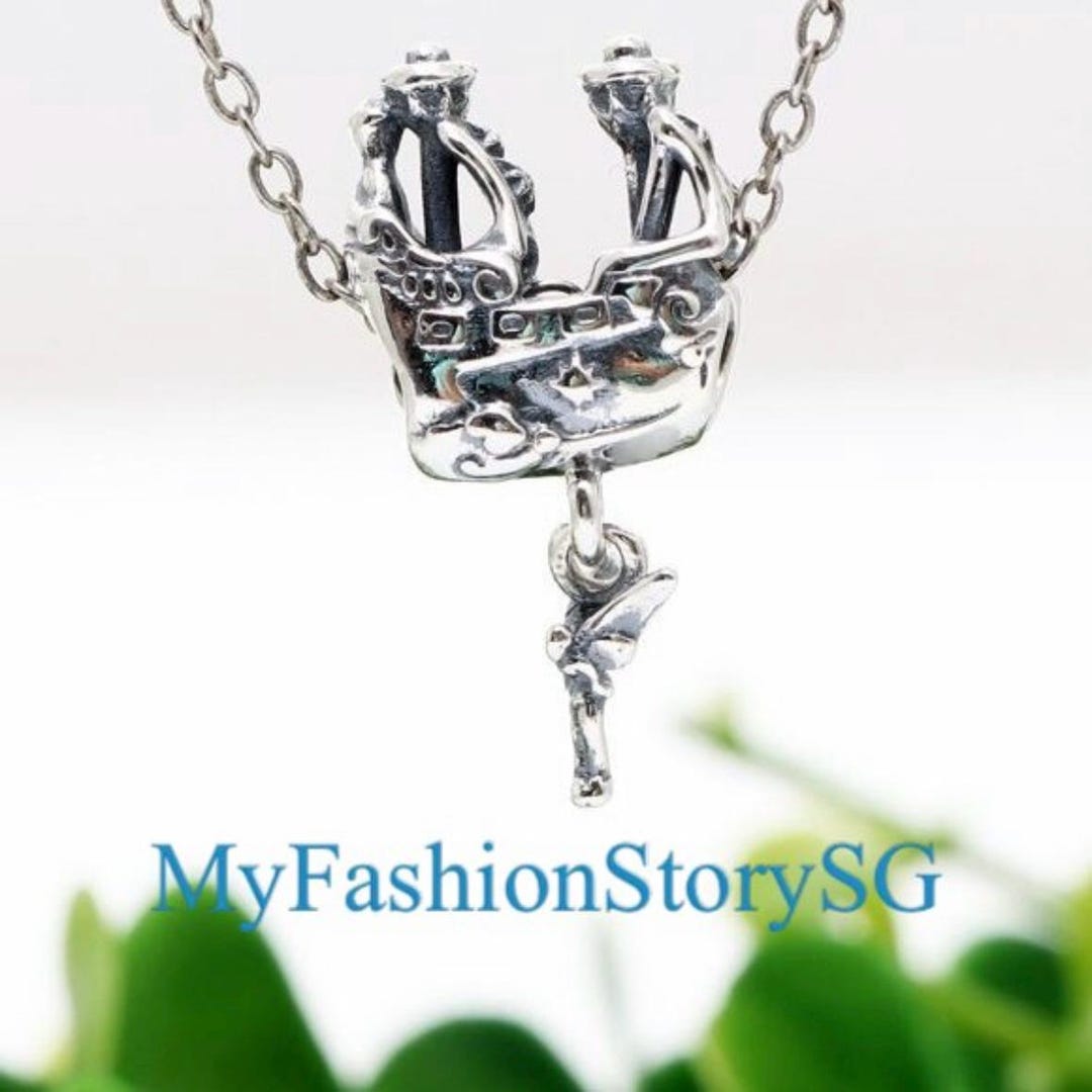 Disney Tinker Bell & Captain Hook’s Pirate Ship Charm Fit Bracelet ...