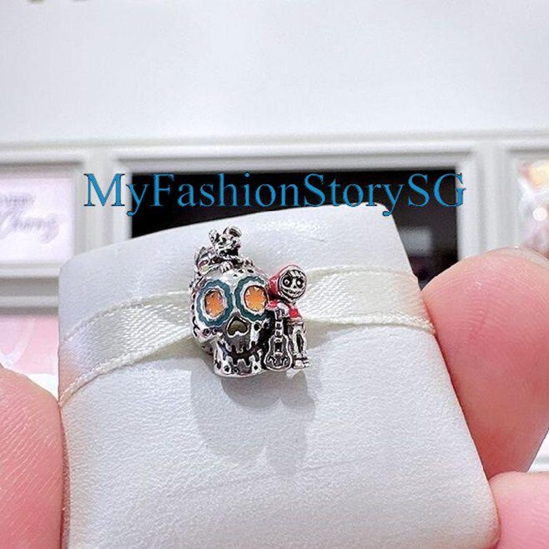 Glow in the Dark Pixar Coco Miguel & Dante Skull Charm Fit Bracelet ...