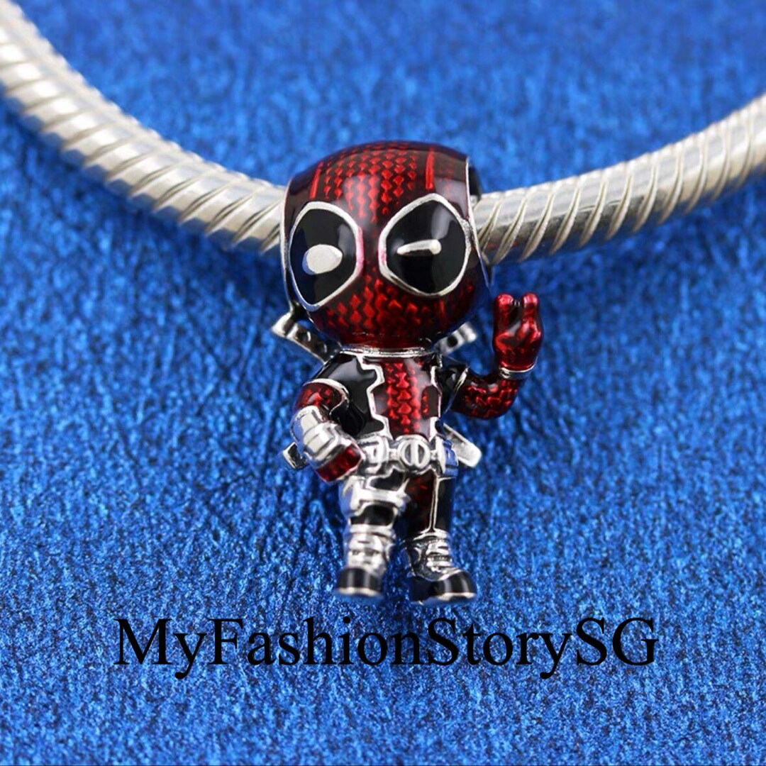 Marvel Superhero Deadpool Charm Fit Bracelet Necklace Pendant Women ...