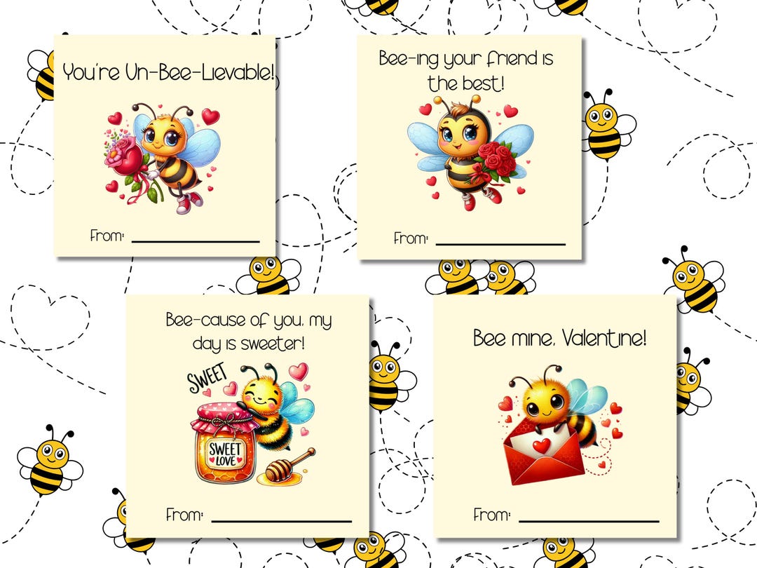 Valentines for Kids Classroom Printable Valentines Day Cards Activity ...
