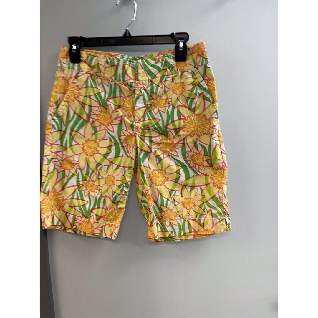 Lilly Pulitzer Ladies Floral Chino Style Shorts - Size 4 - Etsy