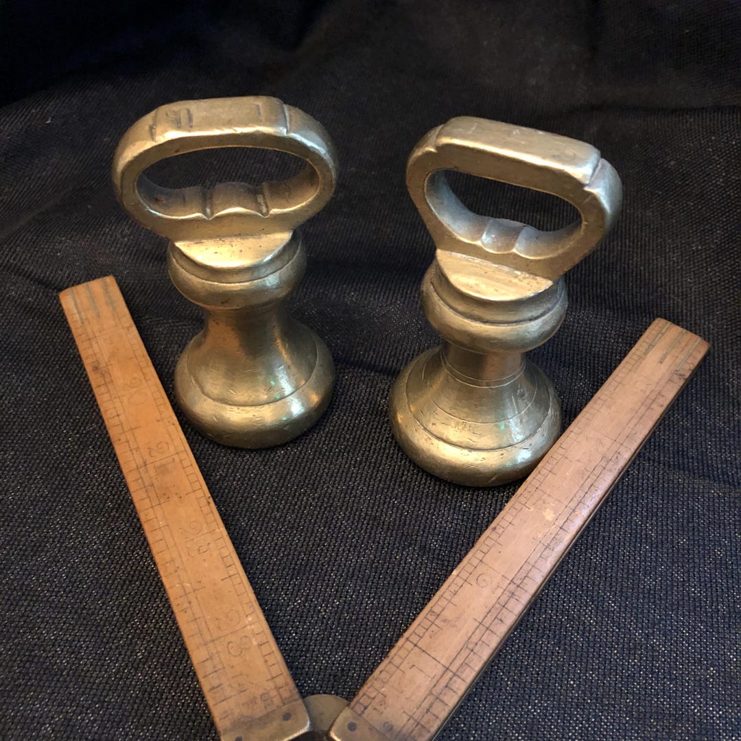Vintage 1 Lb Brass Bell Weights, Matched Pair, EIIR Stamp - Etsy