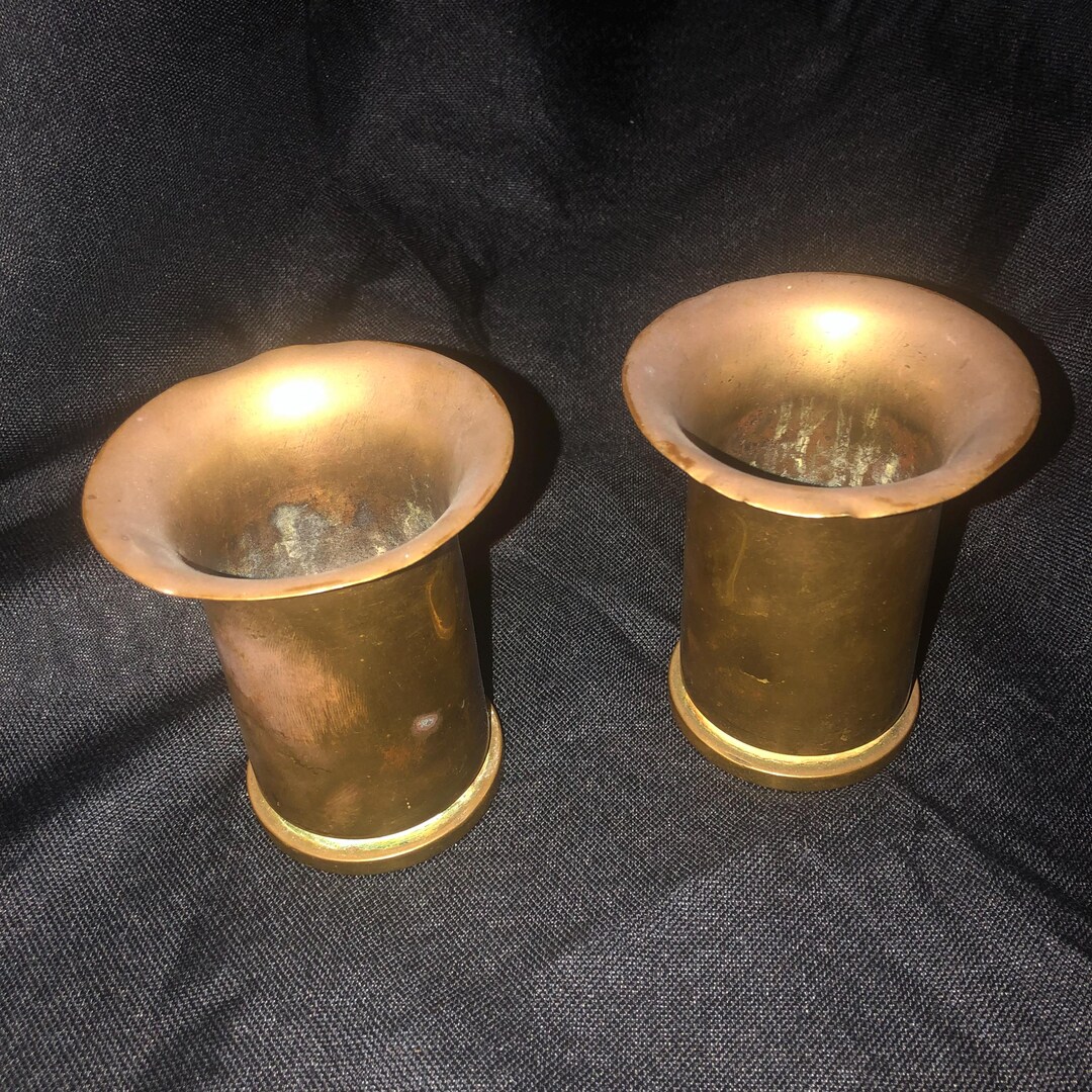 A Unique Pair of WWII Era (1942) 40 Mm Brass Shell Casing Art - Etsy