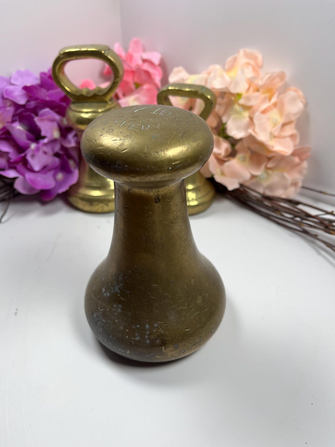 Vintage 7lb Avery Brass Weight | Queen Elizabeth II, Devon Trade Scale ...