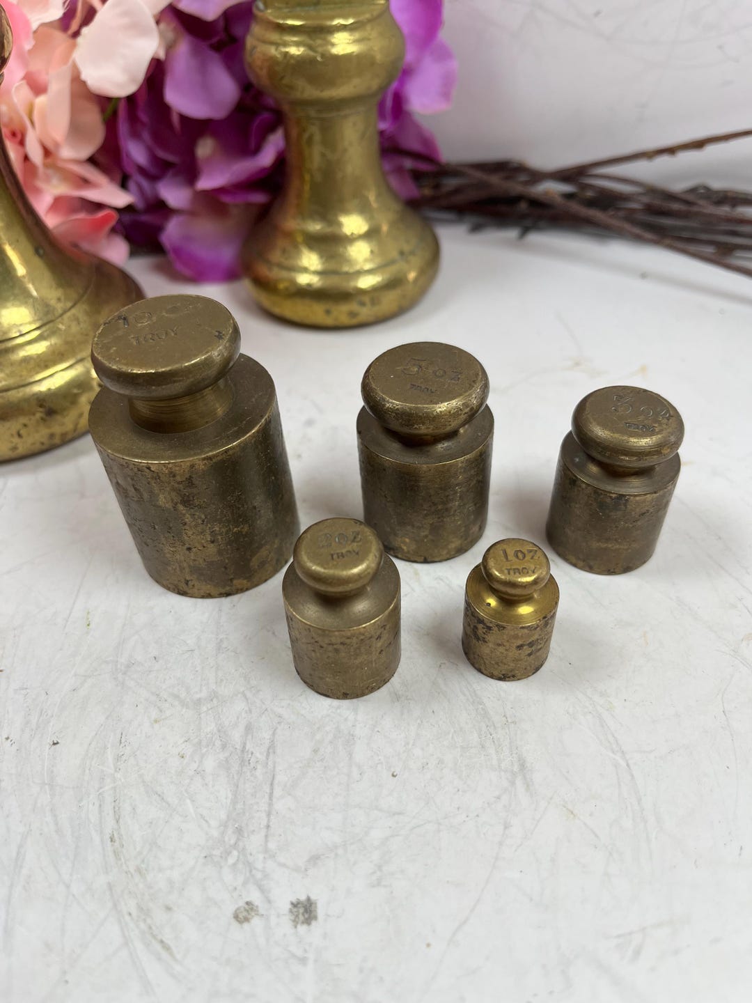 Vintage Brass Troy Ounce Weights Set – 10-5-3-2-1 Antique Brass - Etsy