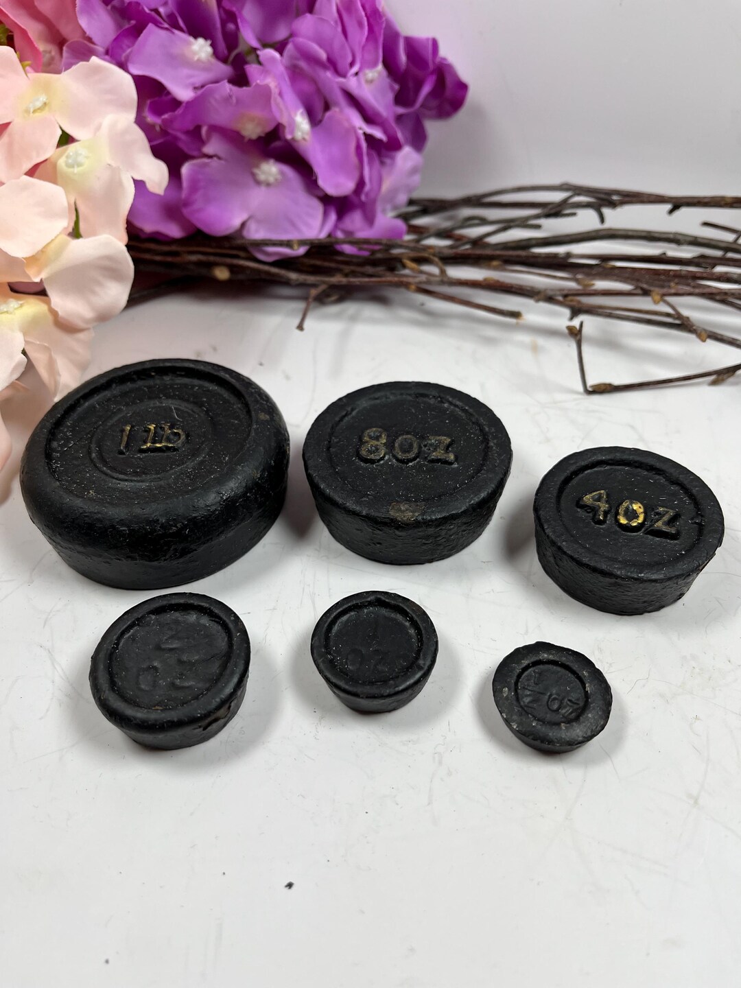 Vintage Cast Iron Stacking Weights 1lb to 0.5oz - Etsy
